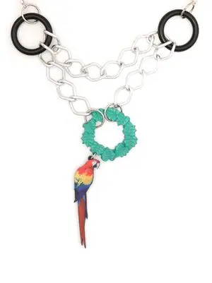 AMIR SLAMA Parrot-motif Necklace - Multicolour