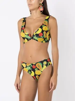 AMIR SLAMA All-over Fruit-print Bikini Set