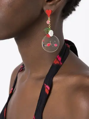 AMIR SLAMA Charm-detail Asymmetric Earrings