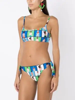 AMIR SLAMA Graphic-print Bikini Set