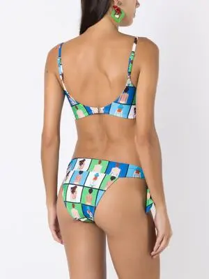 AMIR SLAMA Graphic-print Bikini Set