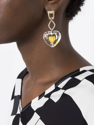 AMIR SLAMA Heart-charm Drop Earrings