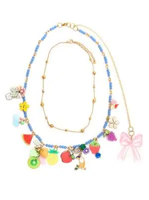 AMIR SLAMA Fruit Charm Layered Necklace