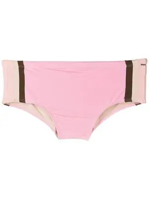 AMIR SLAMA Side-stripe Swim Trunks - Pink