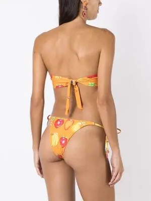 AMIR SLAMA Fruit-print Two-piece Bikini Set