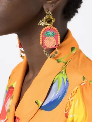 AMIR SLAMA Pineapple-motif Drop Earrings