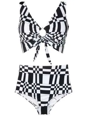 AMIR SLAMA Graphic-print Two-piece Set - Black
