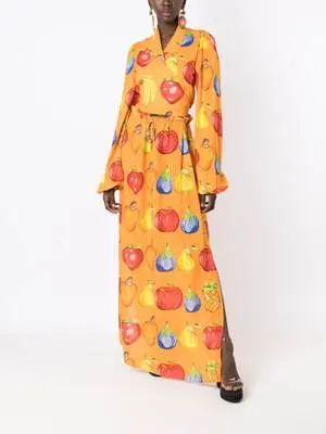 AMIR SLAMA Fruit Print Shirt