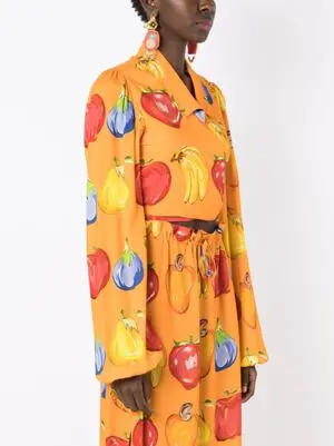 AMIR SLAMA Fruit Print Shirt