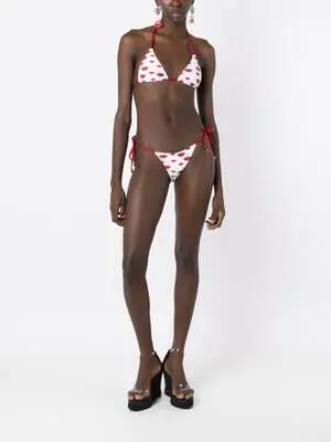AMIR SLAMA Lip-print Triangle Bikini