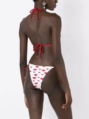 AMIR SLAMA Lip-print Triangle Bikini