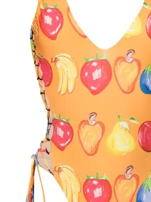 AMIR SLAMA Fruit-print Swimsuit