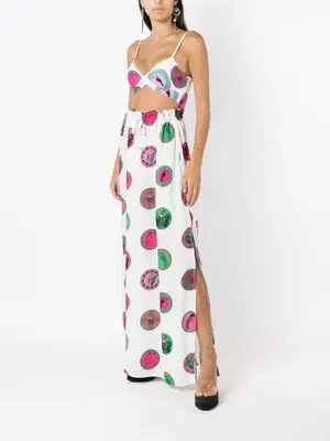AMIR SLAMA Graphic-print Maxi Skirt