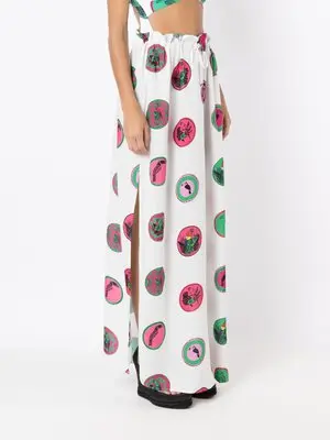 AMIR SLAMA Graphic-print Maxi Skirt