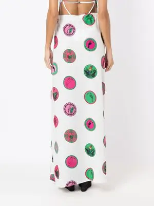 AMIR SLAMA Graphic-print Maxi Skirt