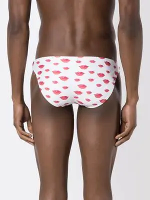 AMIR SLAMA Lip-print Swim Trunk