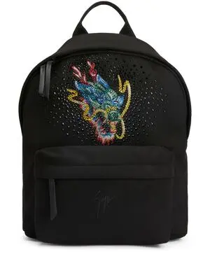 GIUSEPPE ZANOTTI Dragon Crystal Backpack - Black