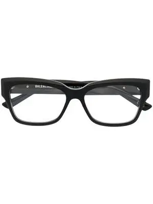 Balenciaga Logo Plaque Cat-eye Glasses - Black