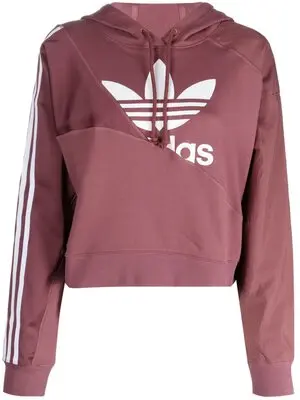 Adidas Cropped Hoodie - Red