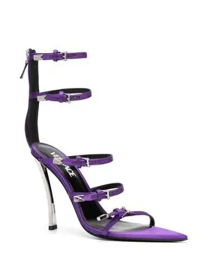 Versace Pin-point 130mm Sandals - Purple