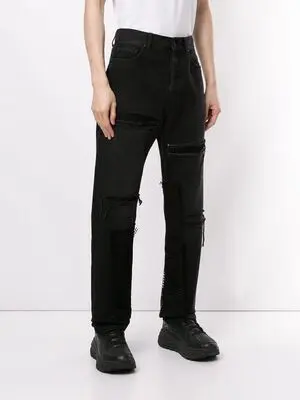 Off-White Ripped Arrows-logo Jeans