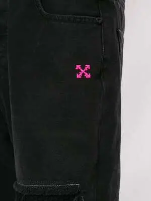 Off-White Ripped Arrows-logo Jeans