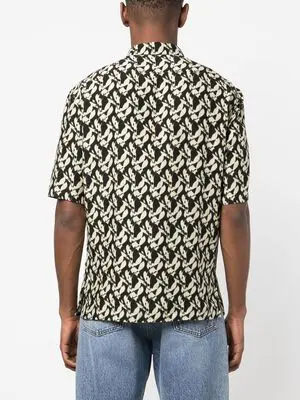 Saint Laurent Abstract-print Cotton Shirt