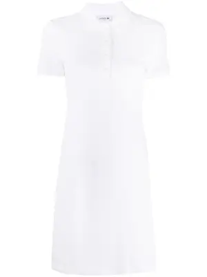 Lacoste Logo-patch Polo Dress - White