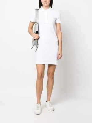 Lacoste Logo-patch Polo Dress - White