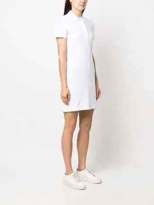 Lacoste Logo-patch Polo Dress - White