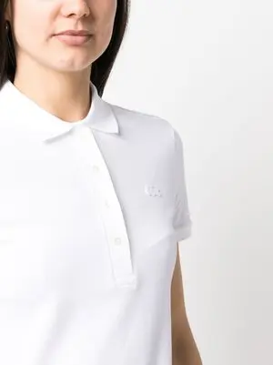 Lacoste Logo-patch Polo Dress - White