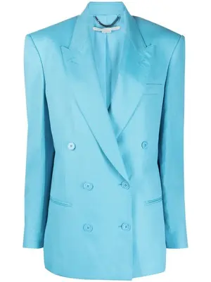 Stella McCartney Peak-lapels Double-breasted Blazer - Blue