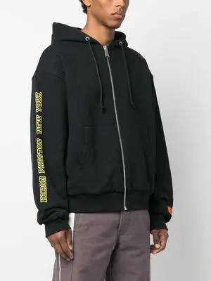 Heron Preston Zip-up Logo-print Hoodie