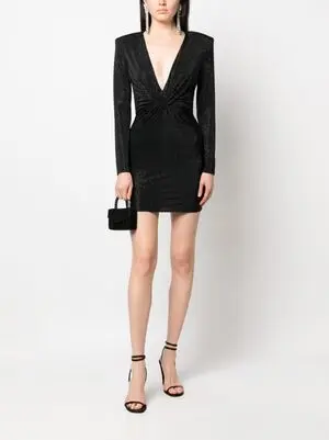 NISSA Crystal-embellished Mini Dress