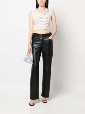 GENNY Cream White Sleeveless Cut-out Detail Top