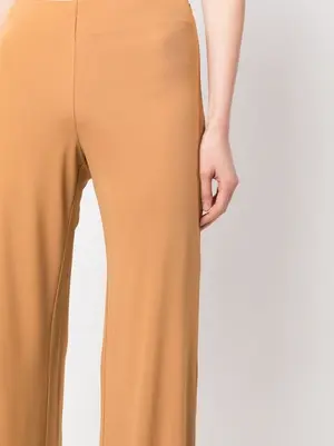 Alberta Ferretti High-waisted Flared Trousers - Brown
