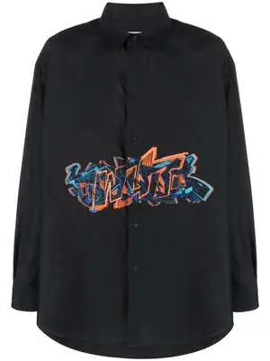 Off-White Graf Coupe' Long-sleeved Shirt Black Fluo Orange