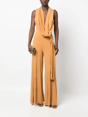 Alberta Ferretti Cut-out Draped Jumpsuit