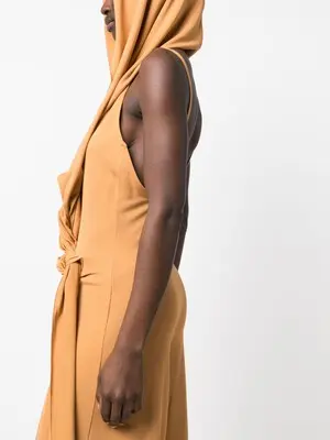 Alberta Ferretti Cut-out Draped Jumpsuit