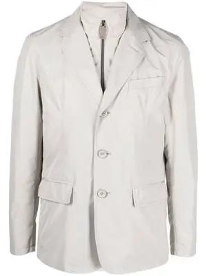 Herno Buttoned-up Single-breasted Blazer - Neutrals