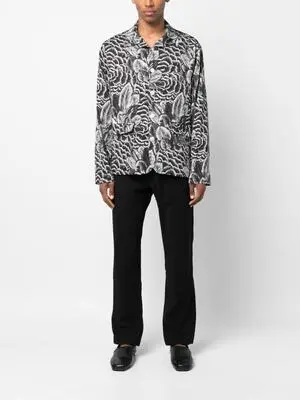 4SDESIGNS Floral-print Long-sleeve Shirt