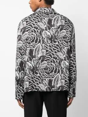 4SDESIGNS Floral-print Long-sleeve Shirt