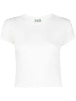 Guess Logo-print Cropped T-shirt