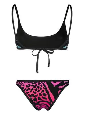 Attico Gradient Animal Print Bikini