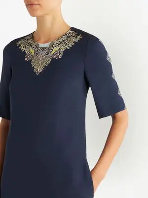 Etro Embroidered-design Short-sleeve Dress