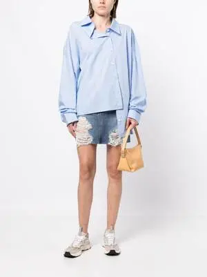 Goen.j Distressed Denim Mini Skirt