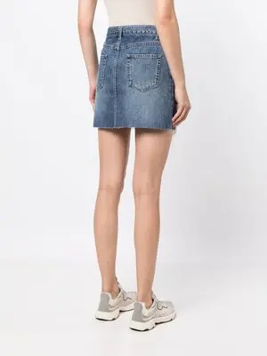 Goen.j Distressed Denim Mini Skirt