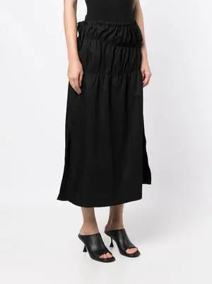 Goen.j Midi Straight Skirt - Black