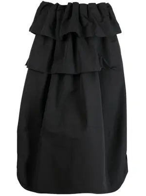 Goen.j Ruffled Midi Skirt - Black