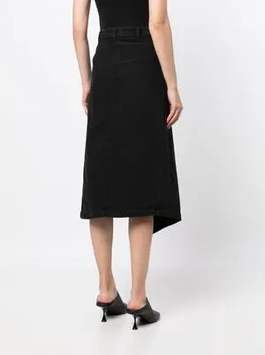 Goen.j Asymmetric Denim Skirt
